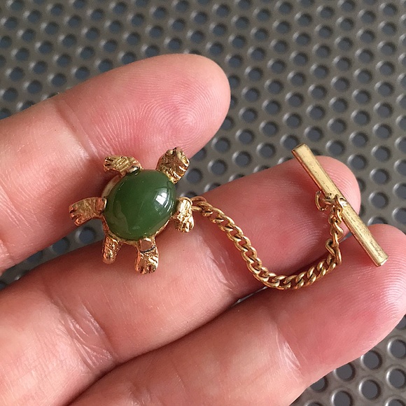 Jade | Jewelry | Vtg Jade Turtle Tie Tac Pin | Poshmark